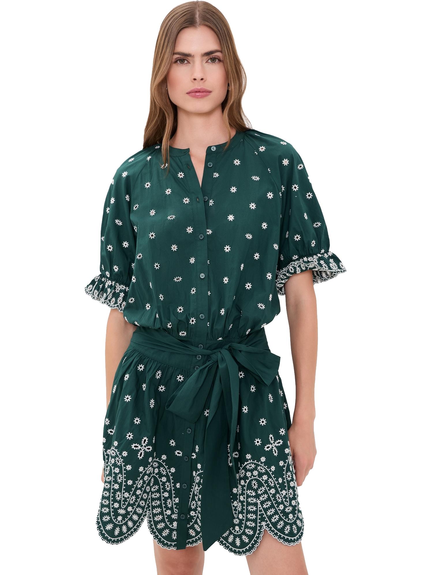 ESSENTIEL ANTWERP Essentiel Antwerp Kaylani Scallop Dress with Eyelet Embroidery